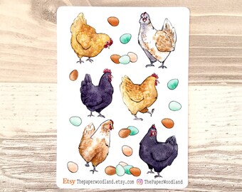 Chicken Stickers Cute - Etsy