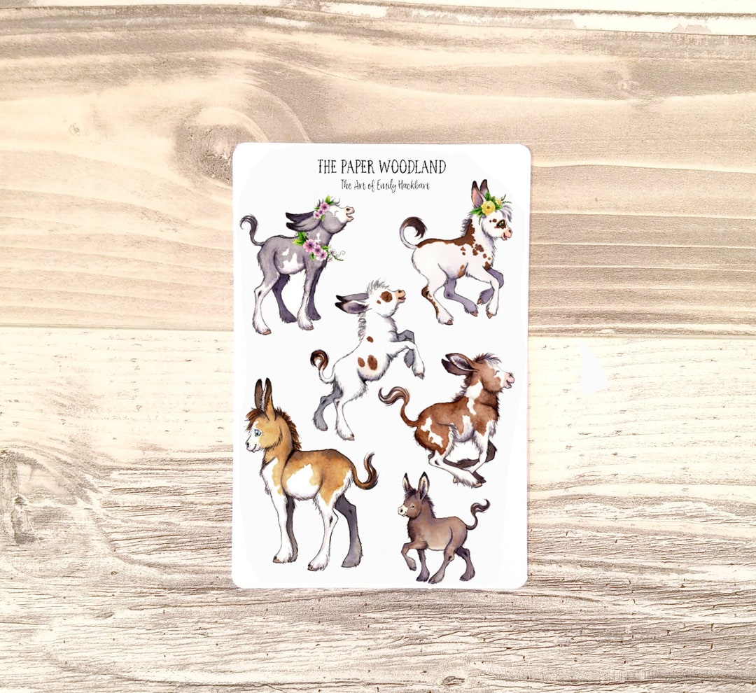 Donkey Planner Stickers Cute Animal Stickers Happy Planner Erin Condrin ...