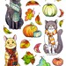 Fall Cat Planner Stickers Cute Autumn Stickers Happy Planner - Etsy
