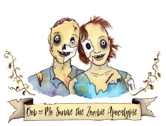 Zombie Gift Zombie Family Portrait Custom Zombie Portrait | Etsy