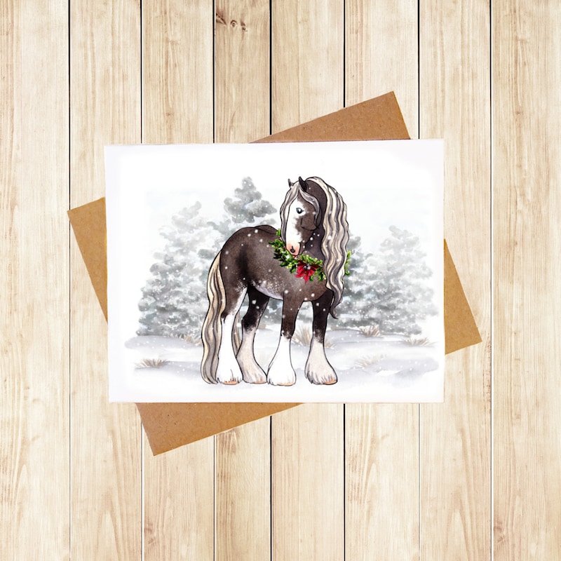 Horse Christmas Card - Etsy
