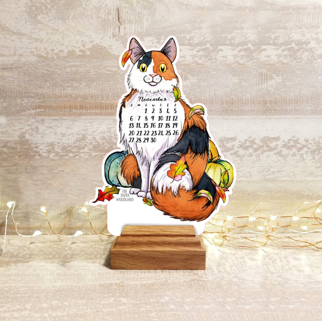 Cat Desk Calendar 2024 Cute Cat Calendar - Etsy Australia