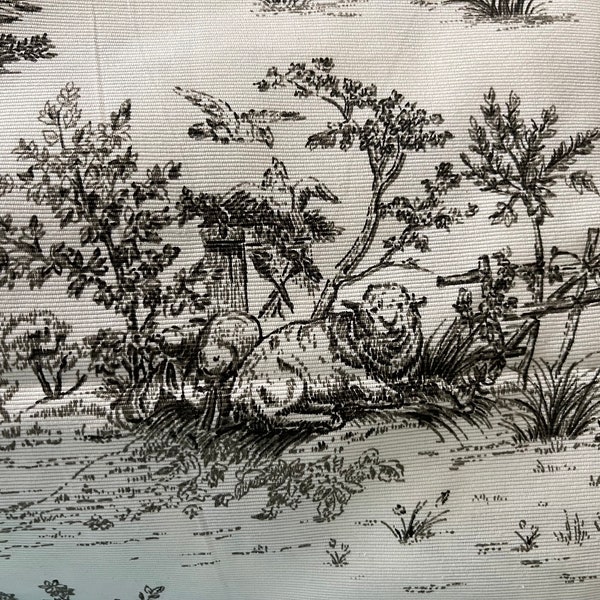 Black Toile Fabric - Etsy