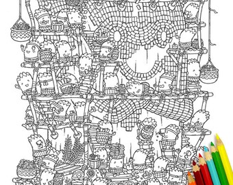 Caravan Monsters Coloring Pages / DIY Digital Printable Colouring Pages ...