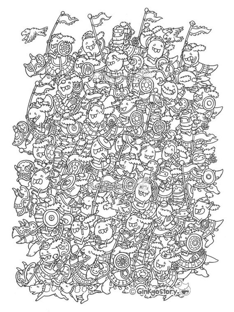 Nomad Monsters Coloring Pages / DIY Digital Printable Colouring Pages ...