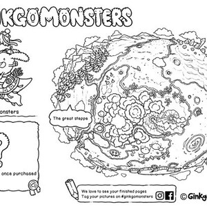 Nomad Monsters Coloring Pages / DIY Digital Printable Colouring Pages ...