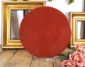Burgundy Ceramic Large Plate - Etsy
