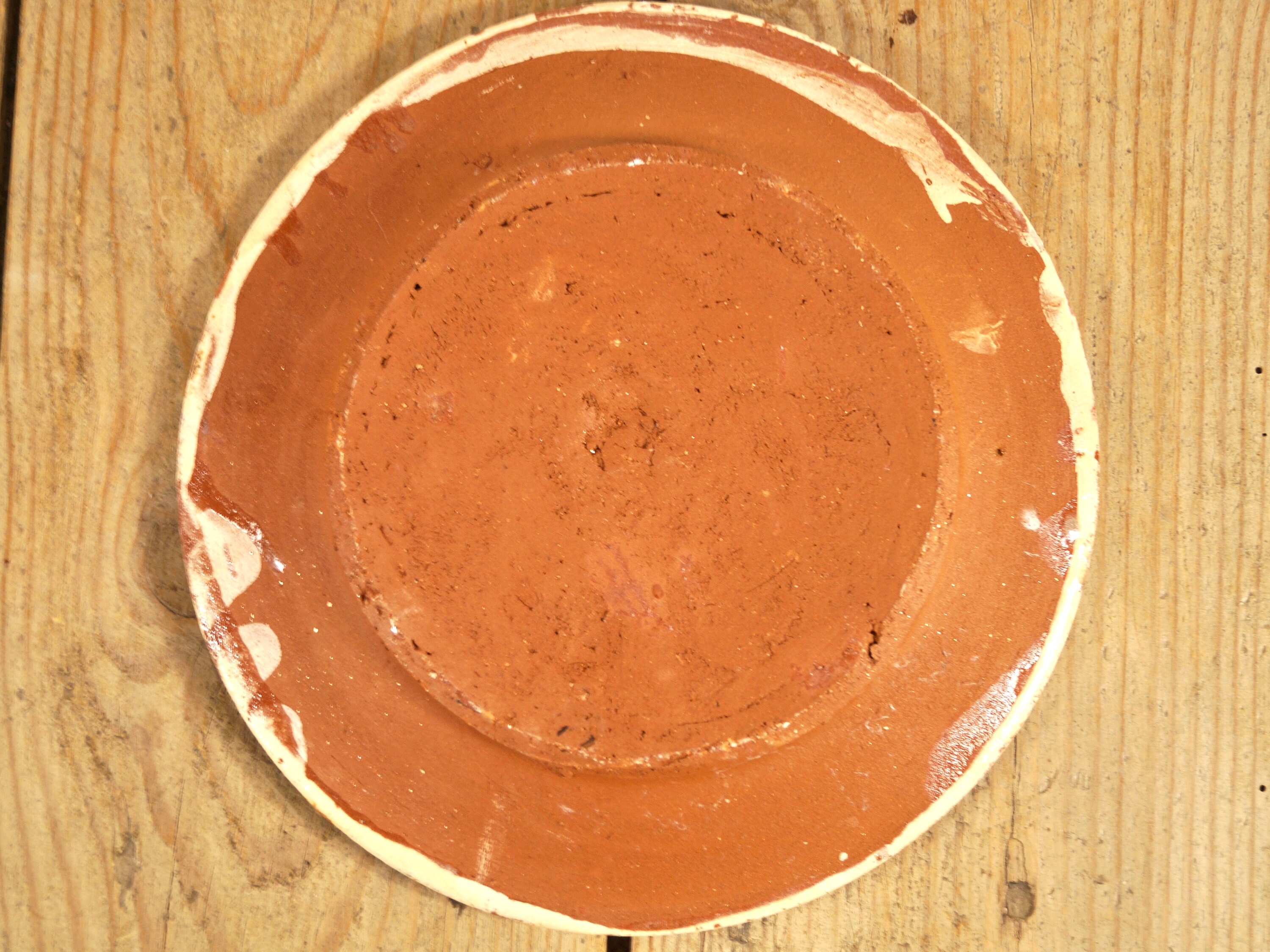 Hand Painted Clay Flat Plate 1970s - Etsy