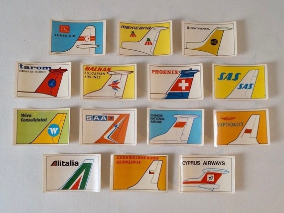 80s Airlines Collectible Cards Vintage Airplane Collection - Etsy UK