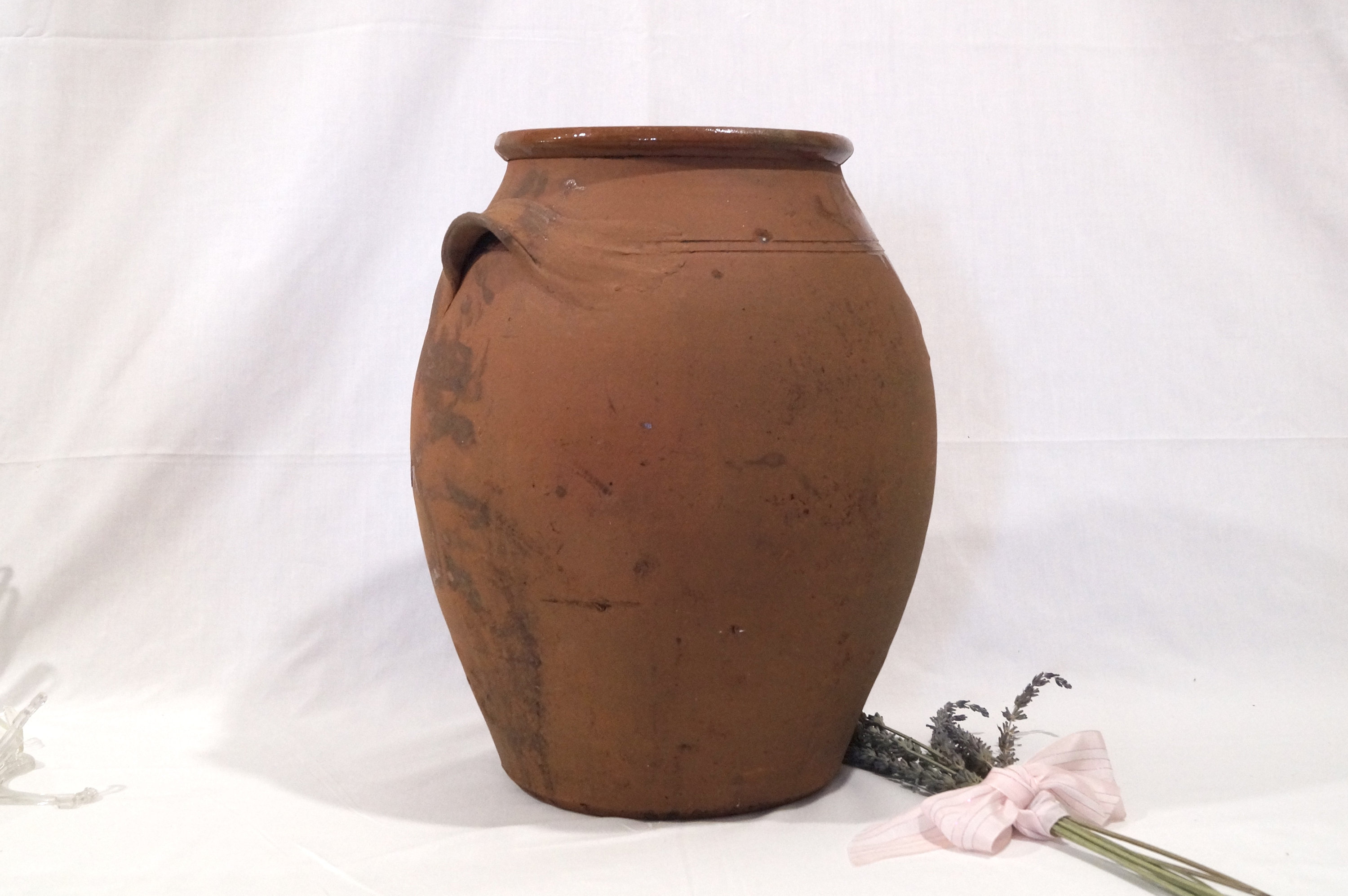 Large Clay Olive Pot 1920s - Etsy
