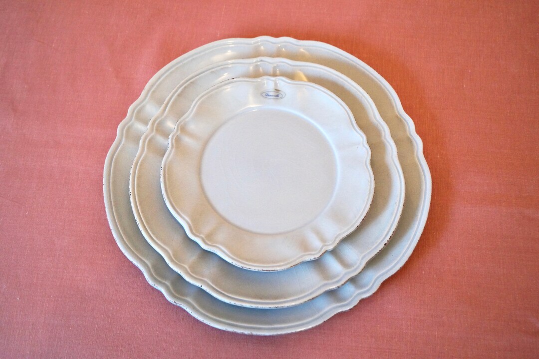 Faience Plate Louis XVI Style (1990s), 3 Different Sizes . French Style ...
