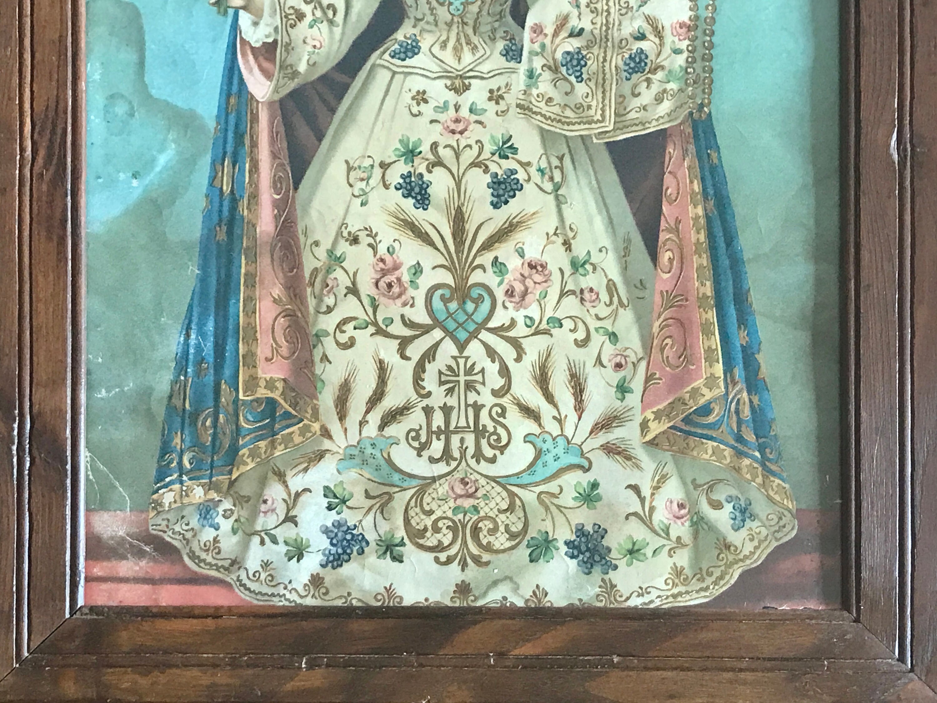 Antique Virgin Mary and Baby Wooden Framed Print (1900-1910) - Etsy