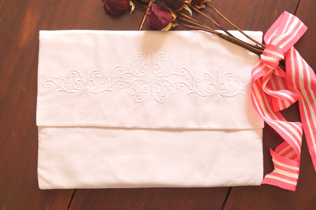 Embroidery Linen Pajamas Case - Etsy