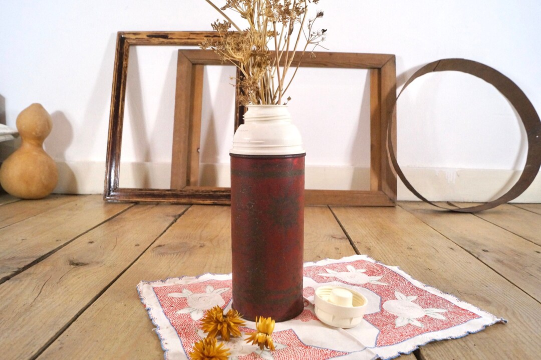 Decorative Thermos Bottle 1960s - Etsy