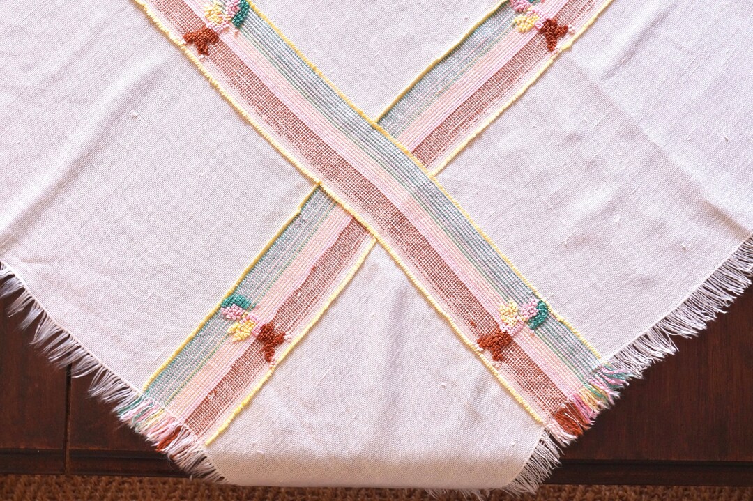 Vintage Traditional Portuguese Linen Towel Made on a Loom, Handmade ...