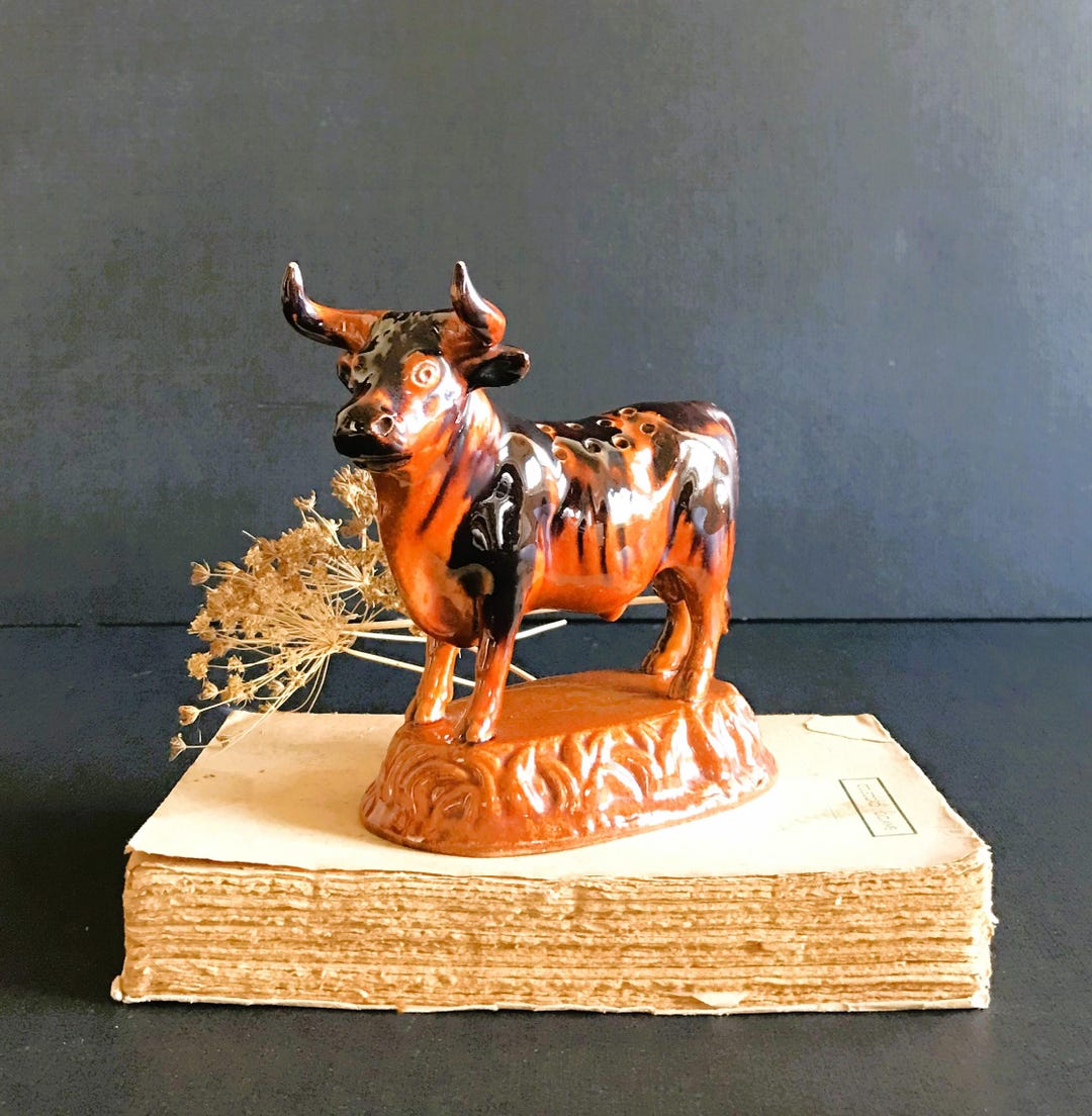 Rare 19th-century Faience Toothpick Holder, Handmade by Master Ceramist ...