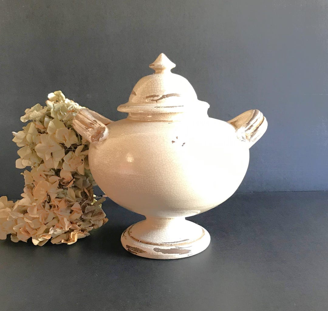 Large Stoneware Tureen With Lid (1990s) - Tureen for Centerpiece - Wabi ...