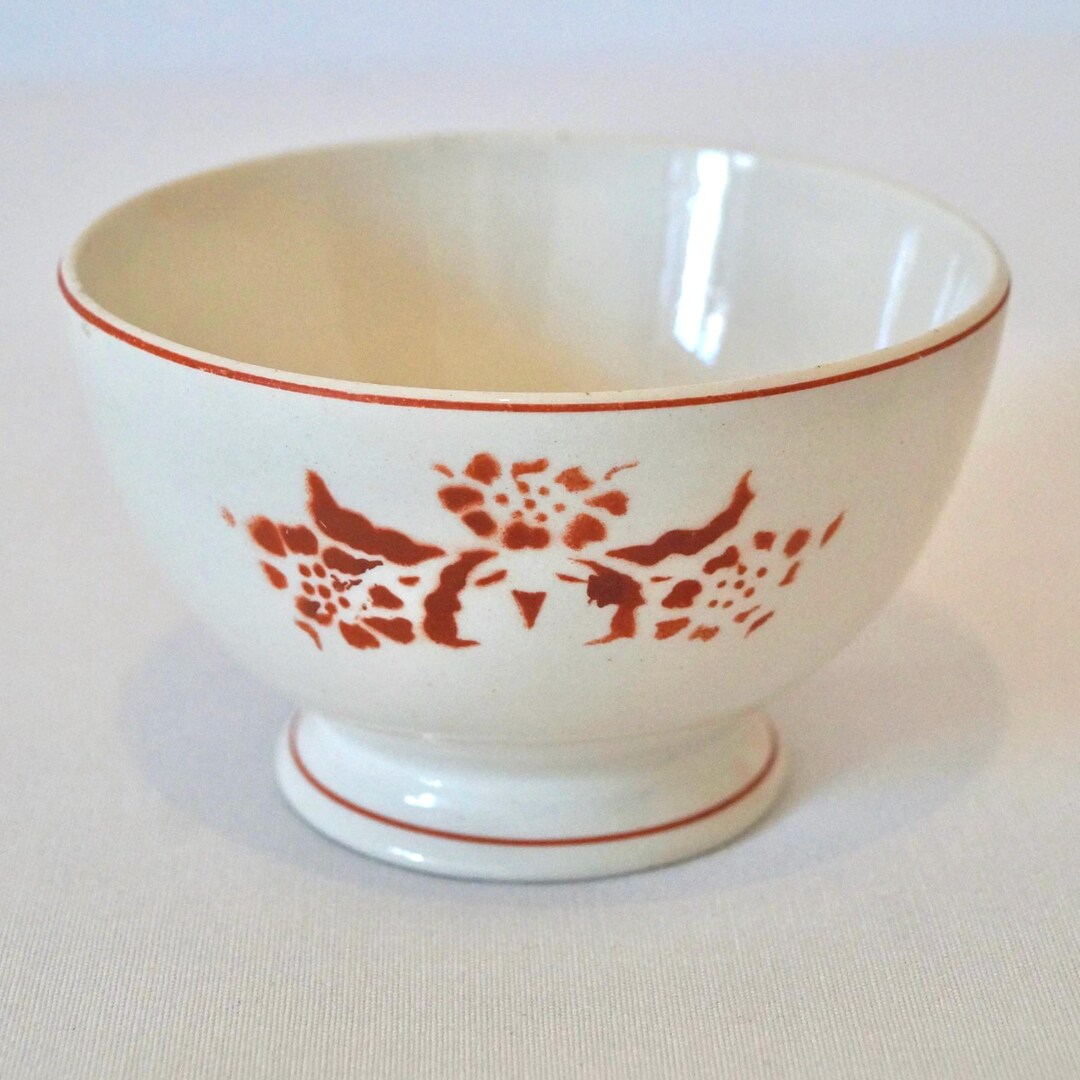 Antique Glazed Ceramic Bowl (1920s)– Made in Portugal by Lufapo, Rustic Decor - Etsy