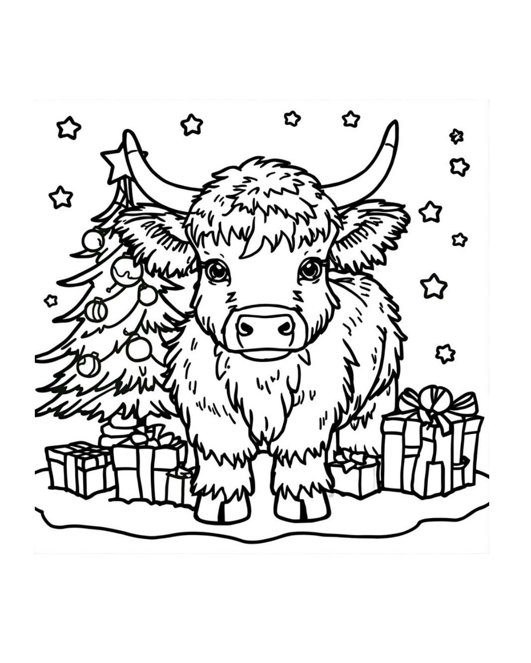 Christmas Coloring Pages for Kids Baby Animals - Etsy