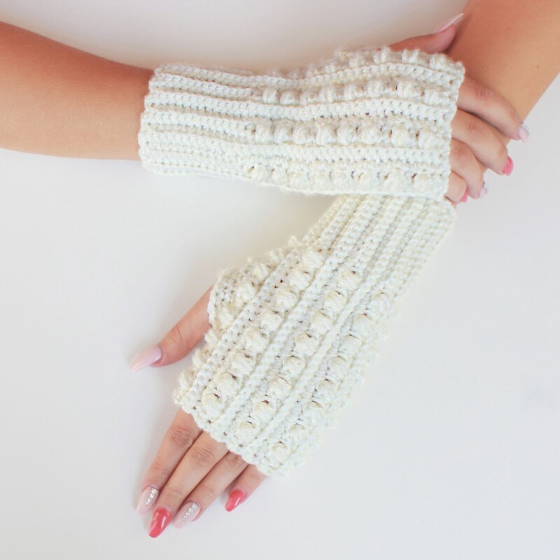 Pearl Lace Wrist Gloves - Etsy