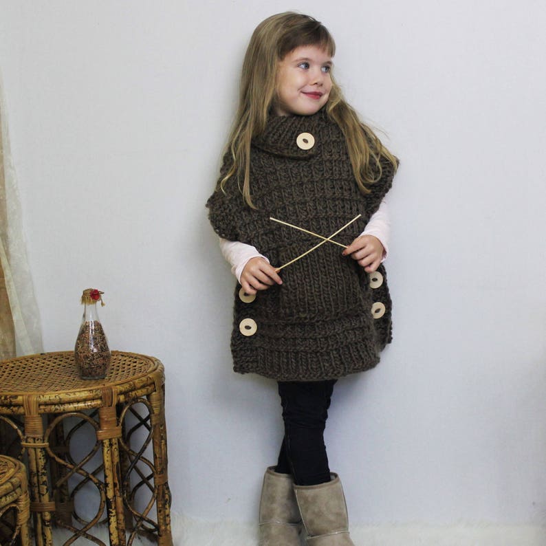 Knit Pattern Patron Tricot DAYANA Knit Poncho Pattern PDF, Knitted ...