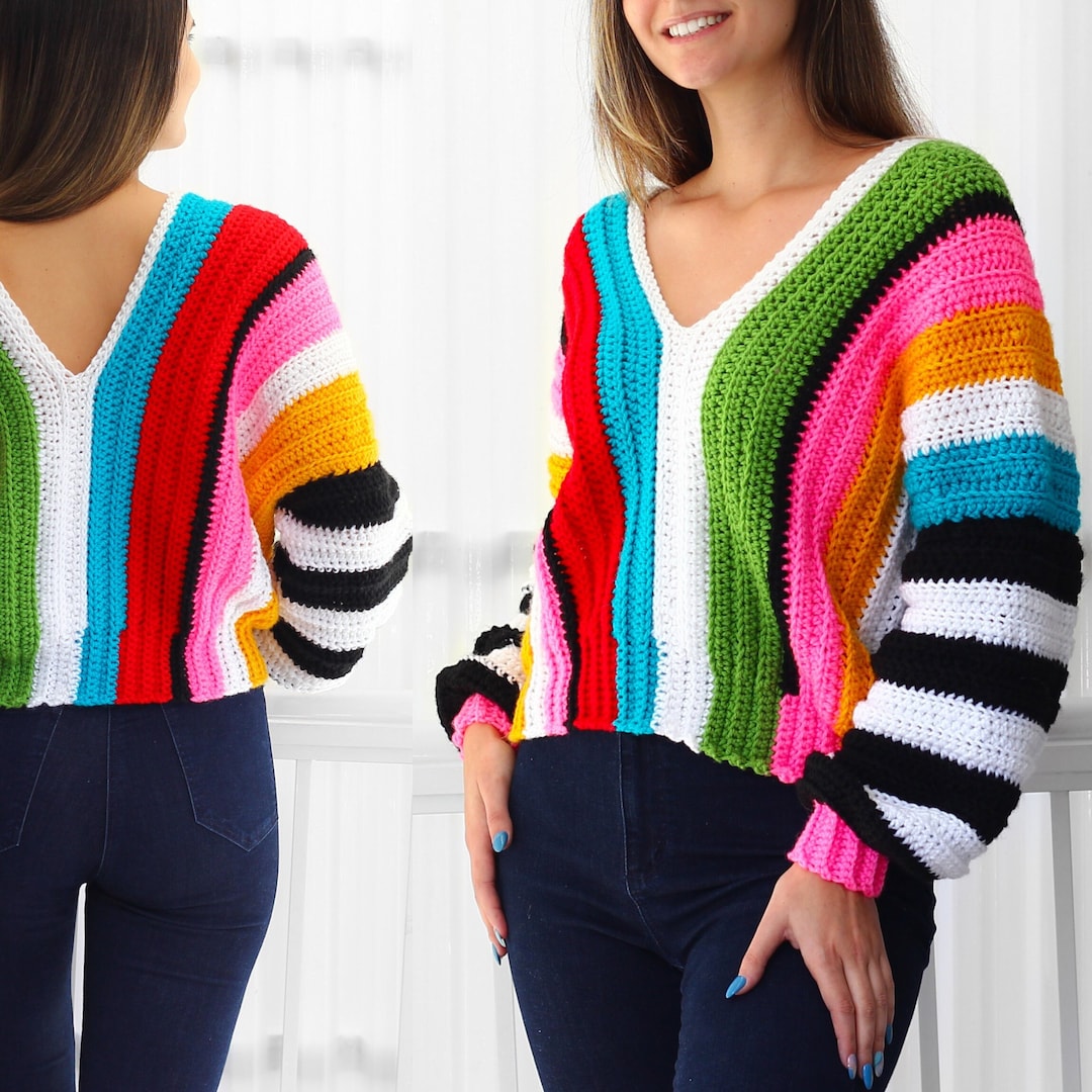 Crochet Pattern- EMILIA Crochet Sweater Pattern Pdf-women Crochet ...