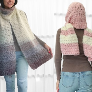 Crochet Pattern, 3-in-1 AMARA Crochet Scarf Pattern PDF, Crochet ...