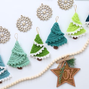 Crochet Pattern- 3 SIZES -20 Minutes-snowy Christmas Tree Crochet ...
