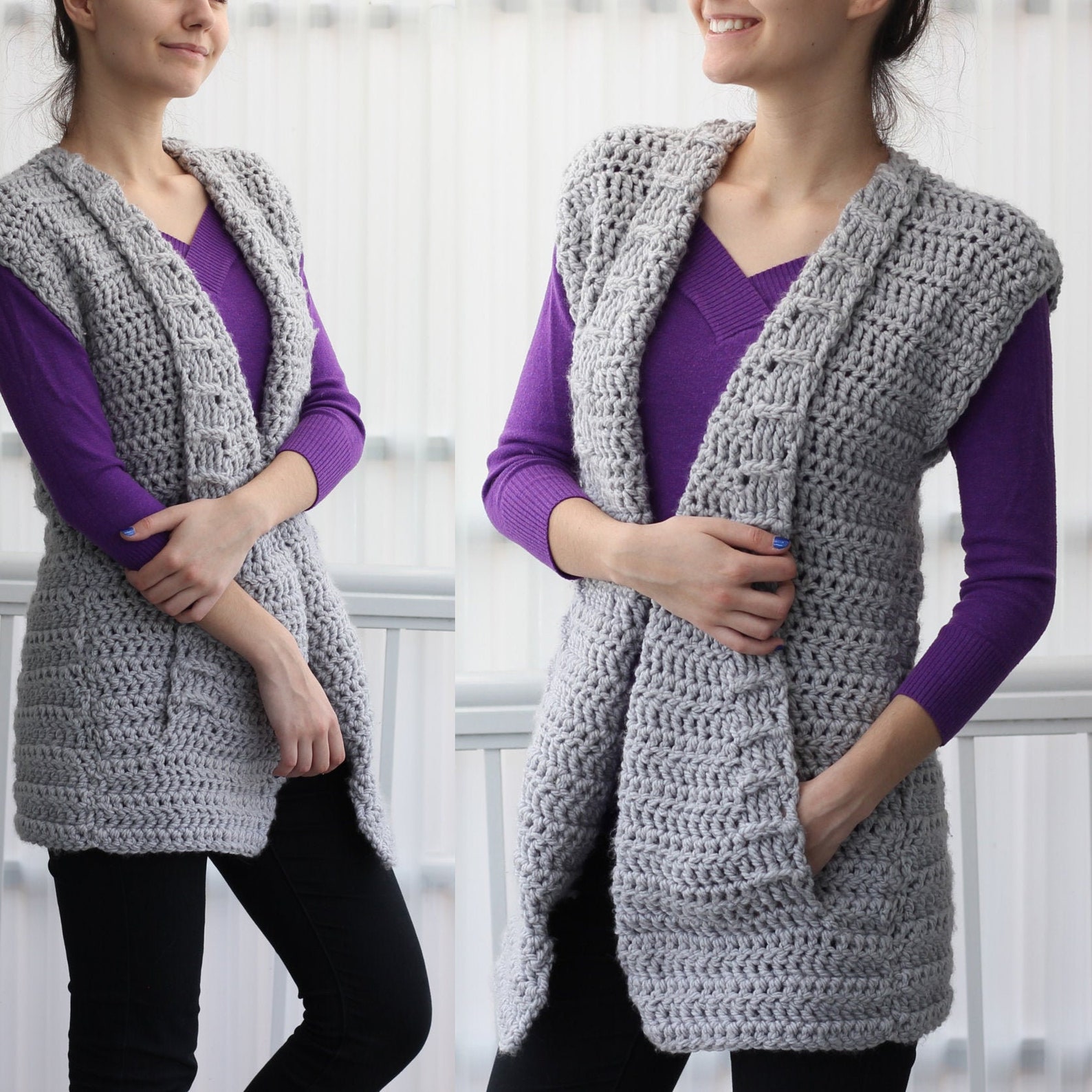 Crochet Pattern, Patron Crochet, Aria Crochet Vest PDF, Women Crochet ...