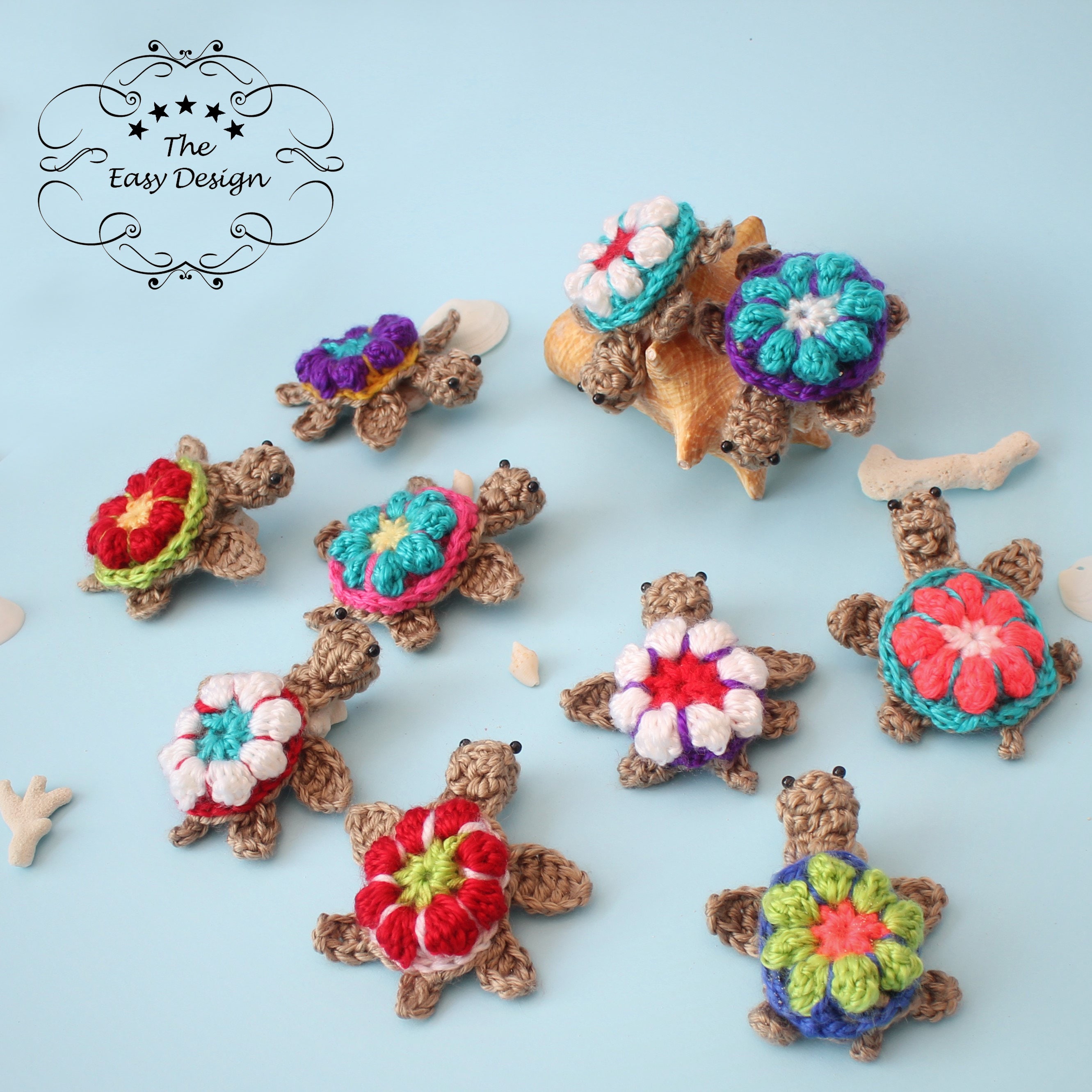 Easy Crochet Turtle 3D Turtle Applique Pattern Turtle | Etsy