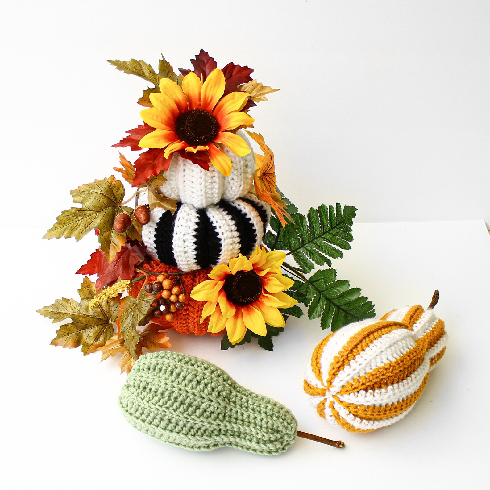 Easy Crochet Pattern-festive Pumpkins & Gourds-5 Sizes-crochet Pattern ...