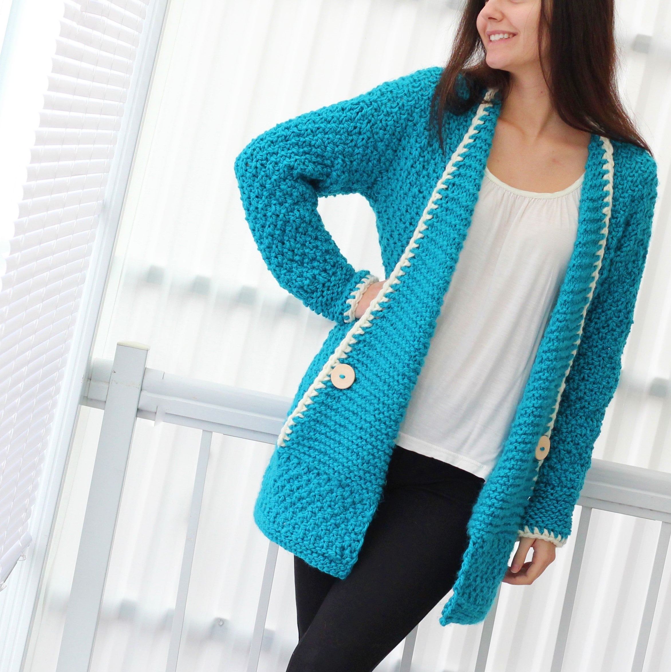 Knit Pattern, Patron Tricot TANYA Knit Cardigan, Knit Vest Sweater ...