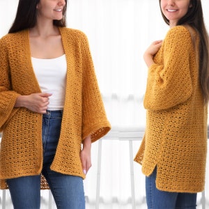 Crochet Pattern-madelyn Crochet Cardigan Pattern Top Pdf-sweater Women ...