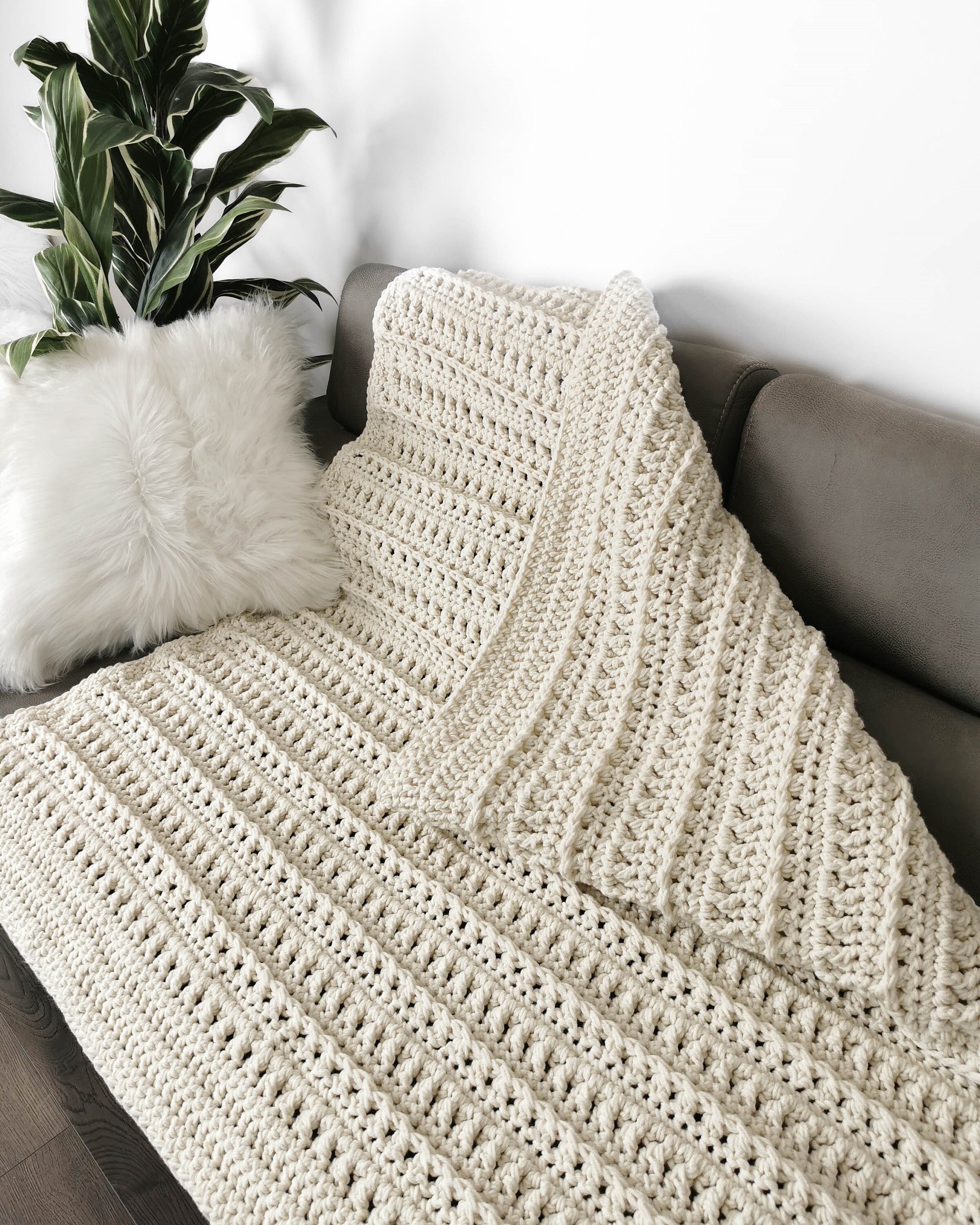 Reversible Blanket Afghan Pattern-mellow- Crochet Pattern-reversible ...