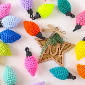 Crochet Pattern- 10 Minutes Christmas Light Crochet Ornament- Light ...