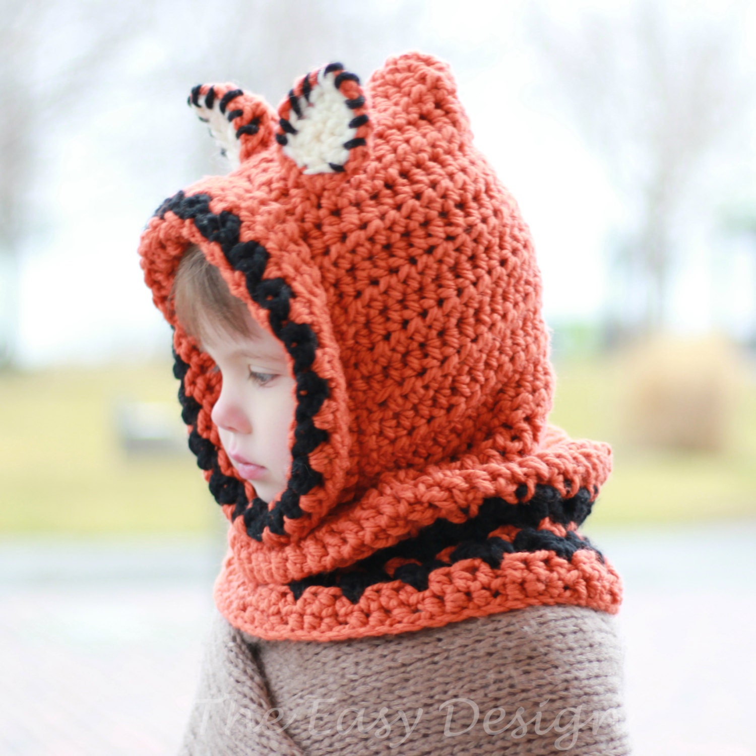 Crochet Pattern, Patron De Crochet – Frankie Fox Hooded Cowl Hood ...