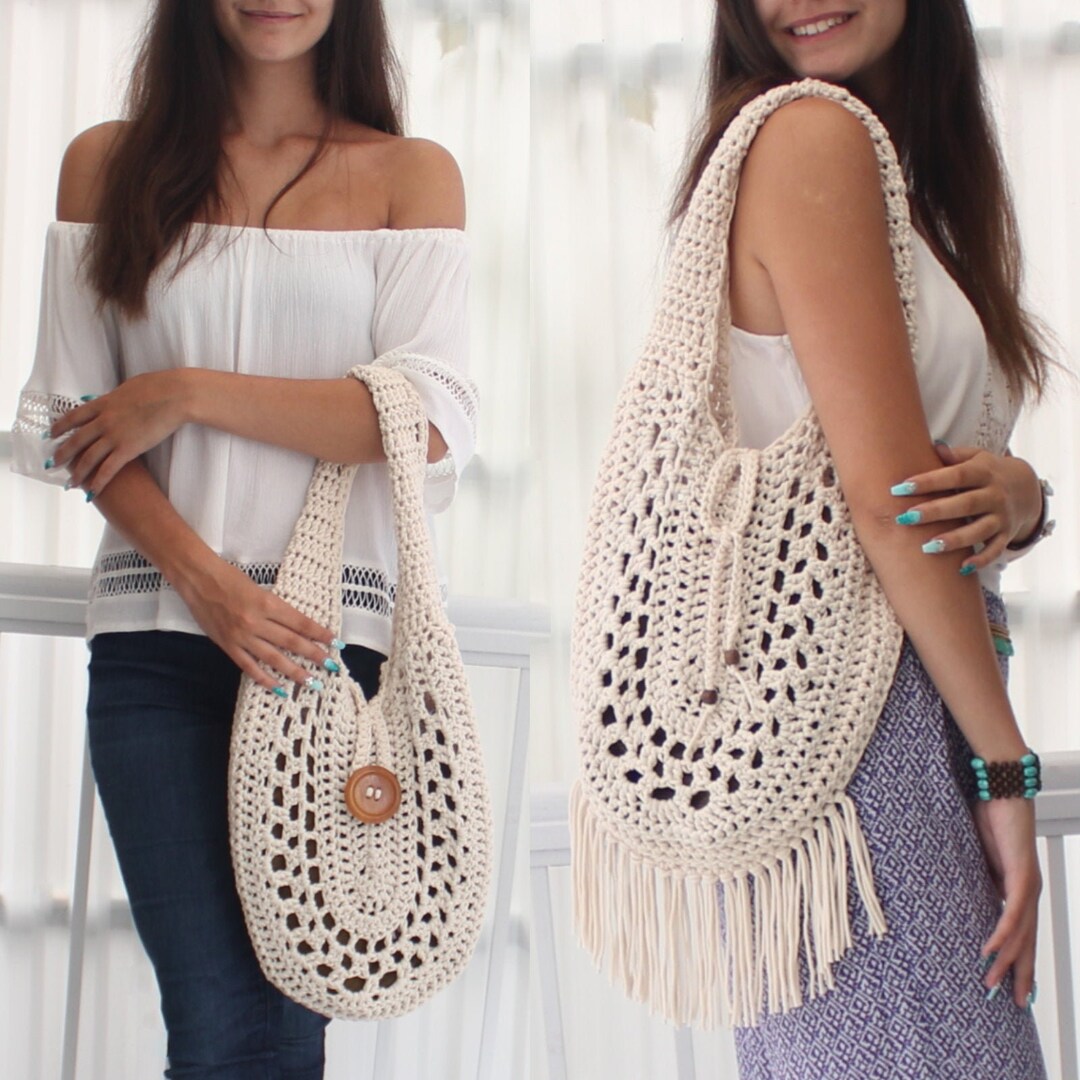 Crochet Bag Pattern-reversible Bag-convertible Bag- 2for1/ 2in1 Bag ...