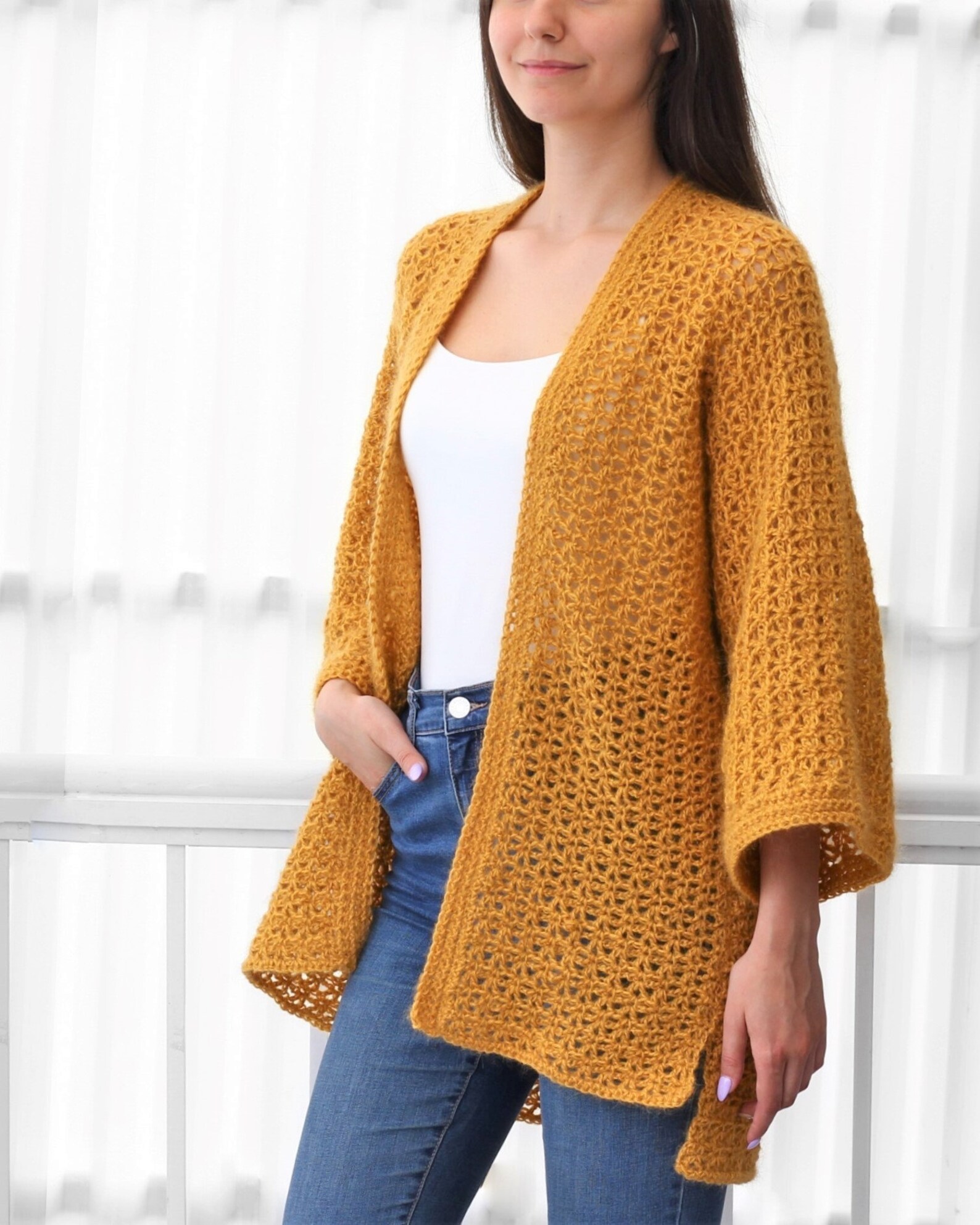 Crochet Pattern-madelyn Crochet Cardigan Pattern Top Pdf-sweater Women ...