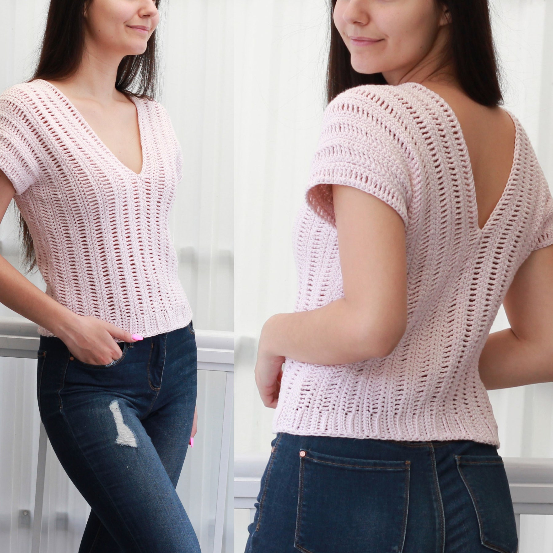 Crochet Pattern -LYDIA Crochet Top Pattern-women Crochet Pattern-crop ...