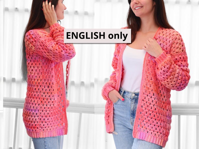 Crochet Pattern-eloise Crochet Cardigan Pattern Pdf-women Crochet Gift ...