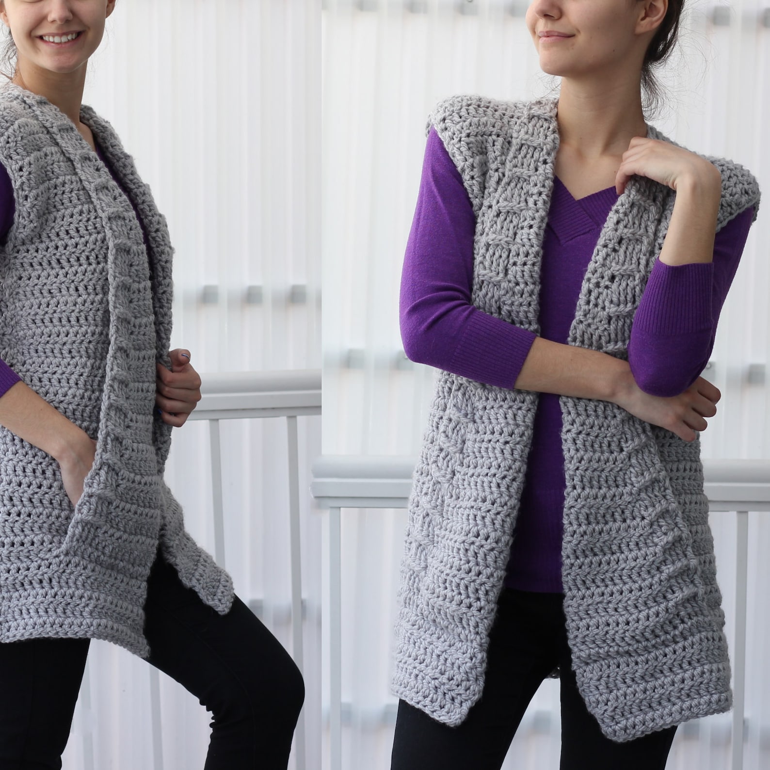 Crochet Pattern, Patron Crochet, Aria Crochet Vest PDF, Women Crochet ...