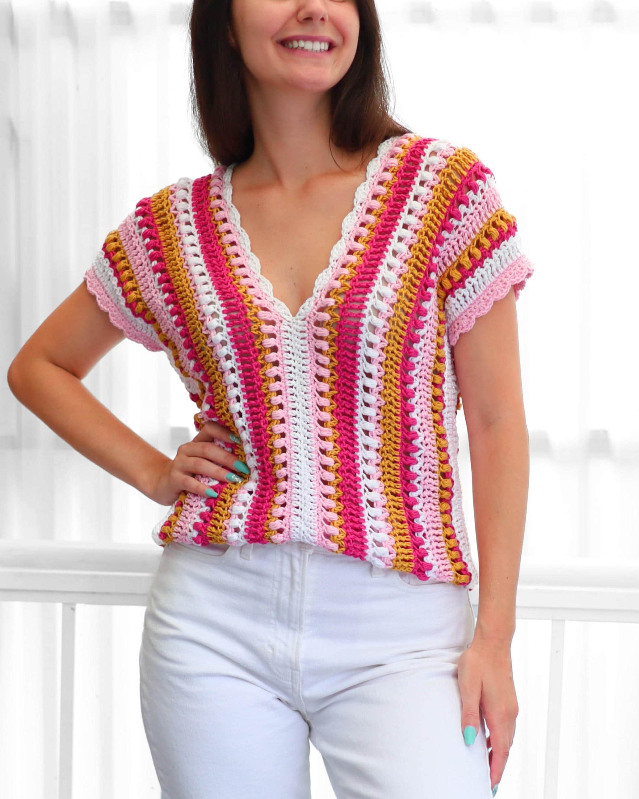 Crochet Pattern- ALYSSA Crochet Top Pattern PDF- Women Crochet Top -2 ...