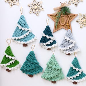 Crochet Pattern- 3 SIZES -20 Minutes-snowy Christmas Tree Crochet ...