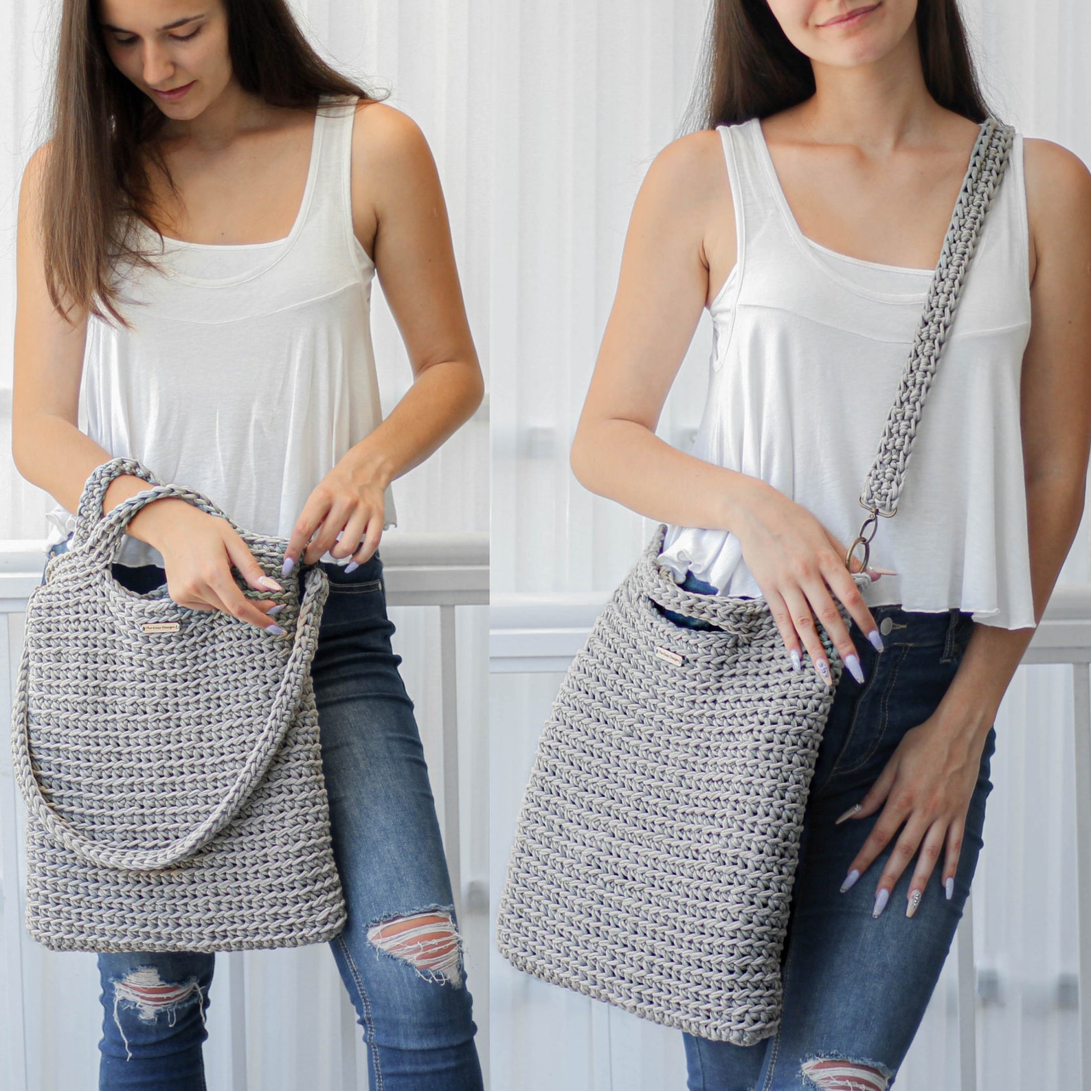 Crochet Bag Pattern-lima Convertible Urban Handbag-pdf Pattern-crochet ...