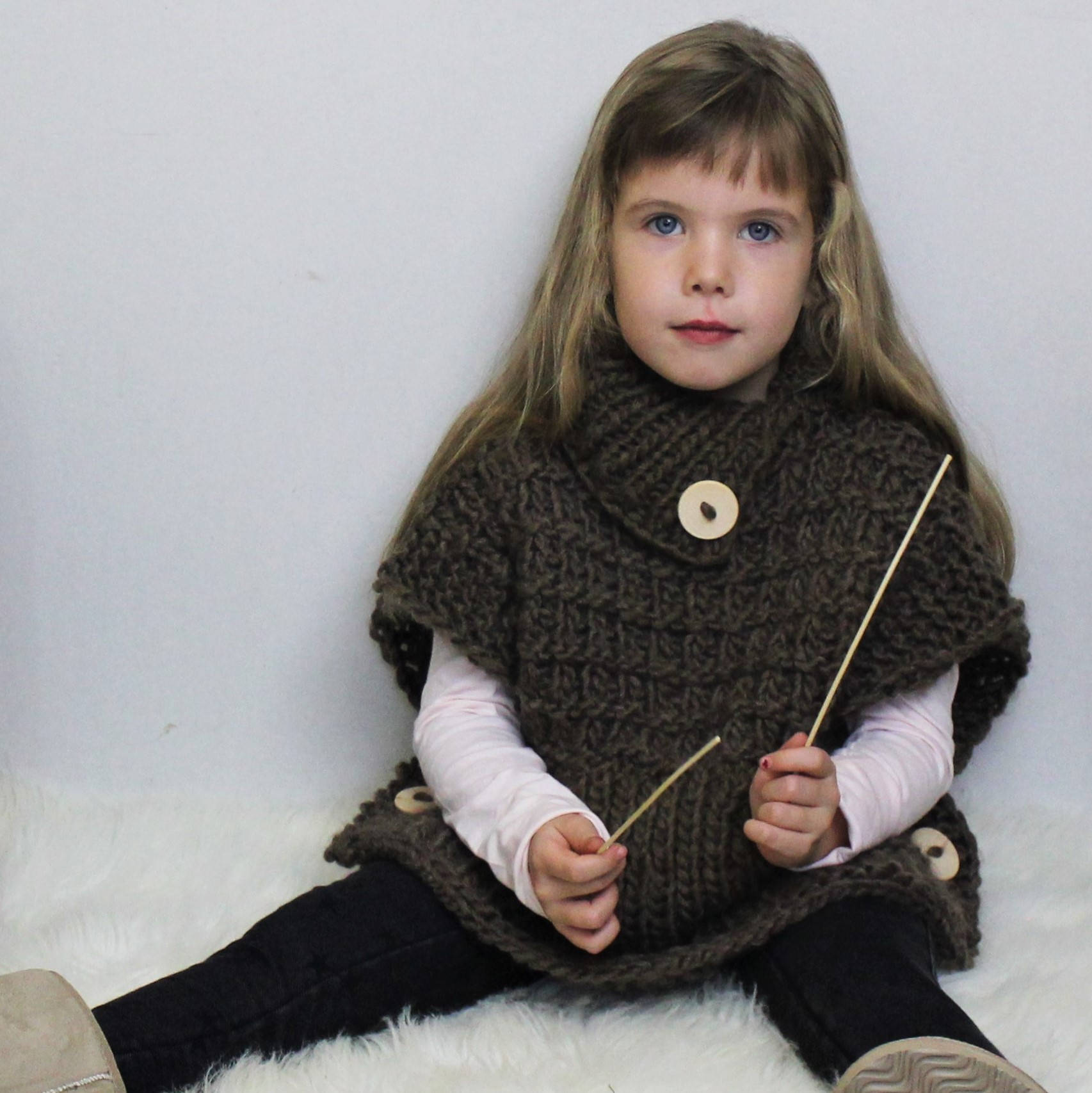 Knit Pattern Patron Tricot DAYANA Knit Poncho Pattern PDF | Etsy