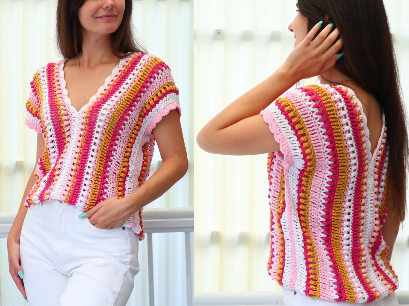 Crochet Pattern- ALYSSA Crochet Top Pattern PDF- Women Crochet Top -2 ...