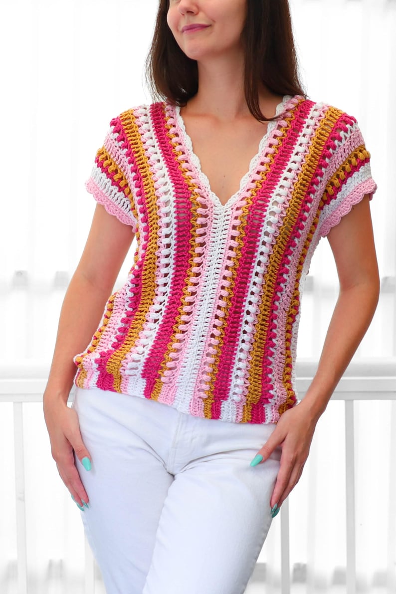 Crochet Pattern- ALYSSA Crochet Top Pattern PDF- Women Crochet Top -2 ...