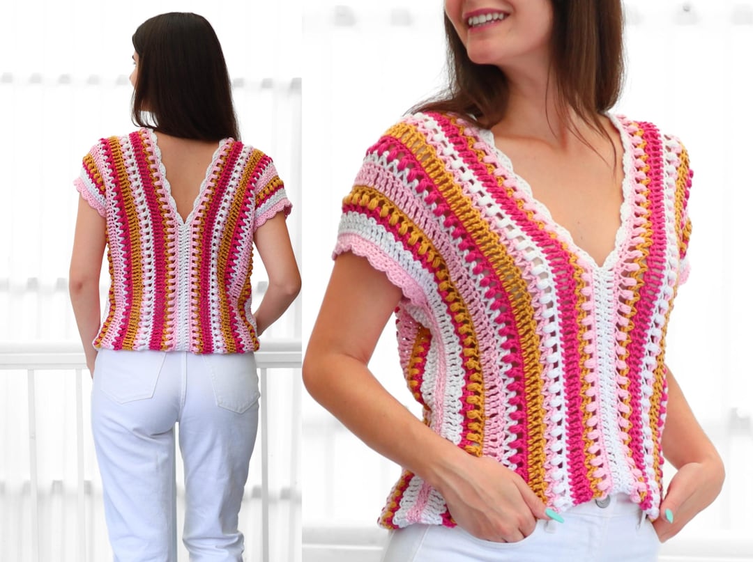 Crochet Pattern- ALYSSA Crochet Top Pattern PDF- Women Crochet Top -2 ...
