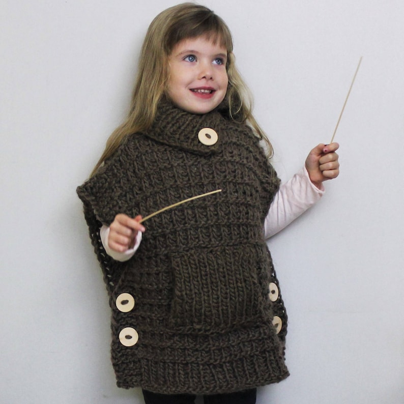 Knit pattern Patron tricot DAYANA Knit Poncho Pattern PDF | Etsy