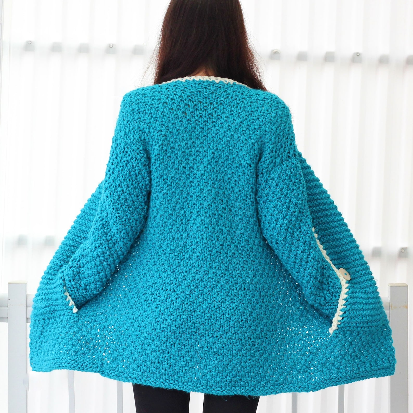 Knit Pattern, Patron Tricot TANYA Knit Cardigan, Knit Vest Sweater ...